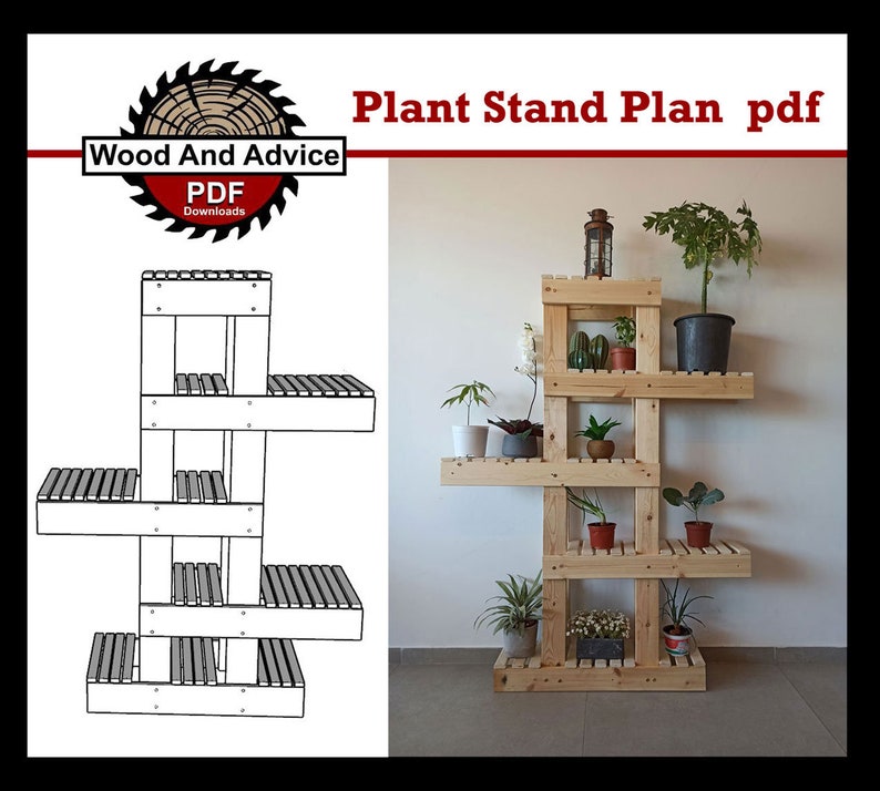 Tall Plant Stand Plan/wood Plant Stand Plan/plant Stand Plan/flower ...