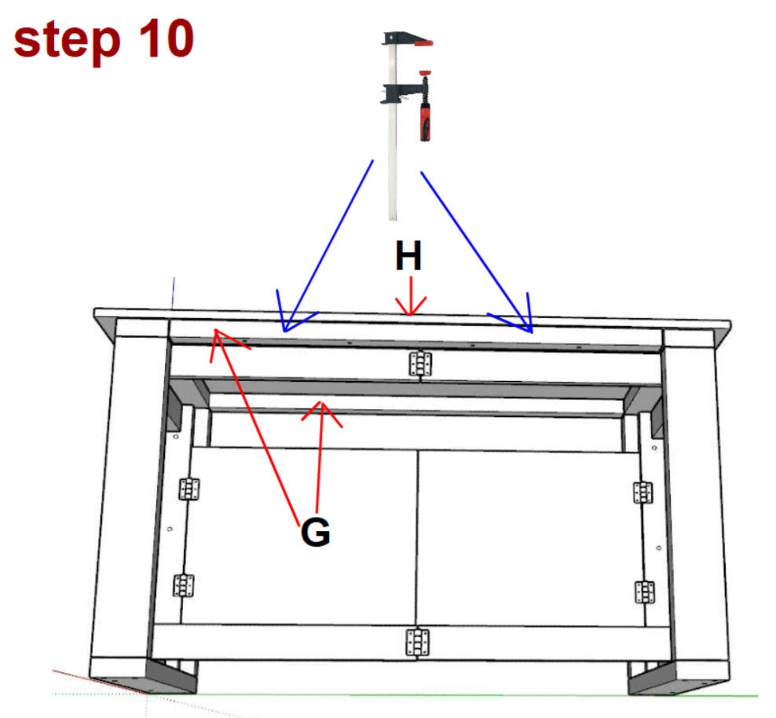 Folding Table Base Plan/folding Craft Table Base Plan/compact Table ...