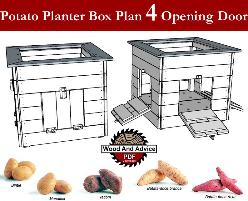 Organic Potato Planter Plan/potato Planter Box Plan/homestead Planter ...