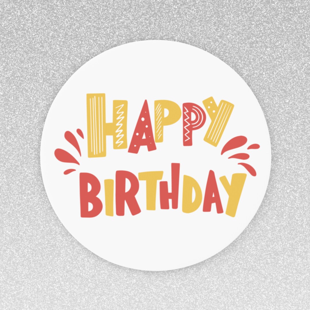 Happy Birthday Stickers Sweet Cones Party Favours - Etsy