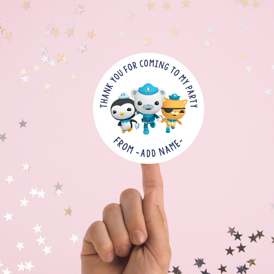 Personalised Octonauts Birthday Stickers Thank You for Coming to My ...
