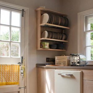 Handmade solid wood plate rack | Etsy