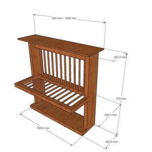 Handmade Solid Wood Simple Plate Rack - Etsy