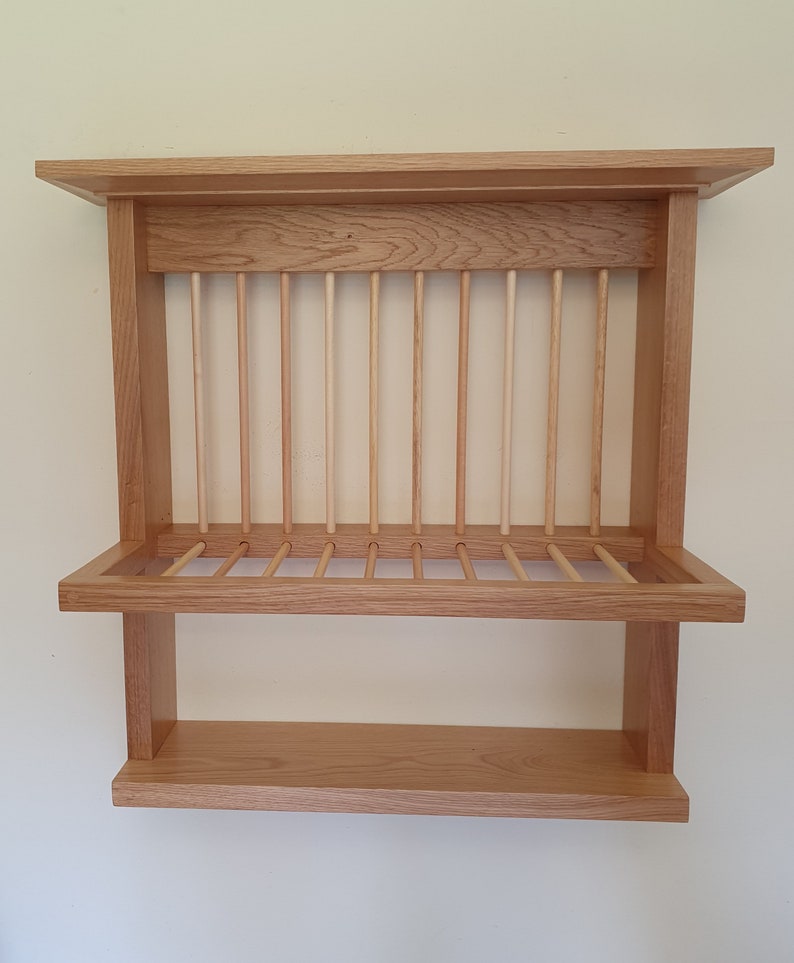 Handmade Solid Wood Simple Plate Rack - Etsy
