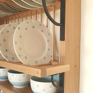 Handmade Solid Wood Simple Plate Rack - Etsy