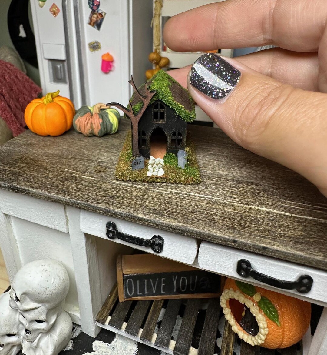 DIY KIT | Micro Halloween Cottage Kit | Halloween Dollhouse | Micro ...