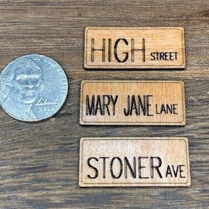 1:12 Stoner Street Sign Shelf Decor Stoner Dollhouse Decor Adult ...