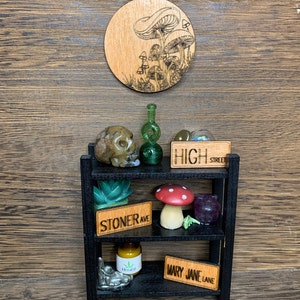 1:12 Stoner Street Sign Shelf Decor Stoner Dollhouse Decor Adult ...