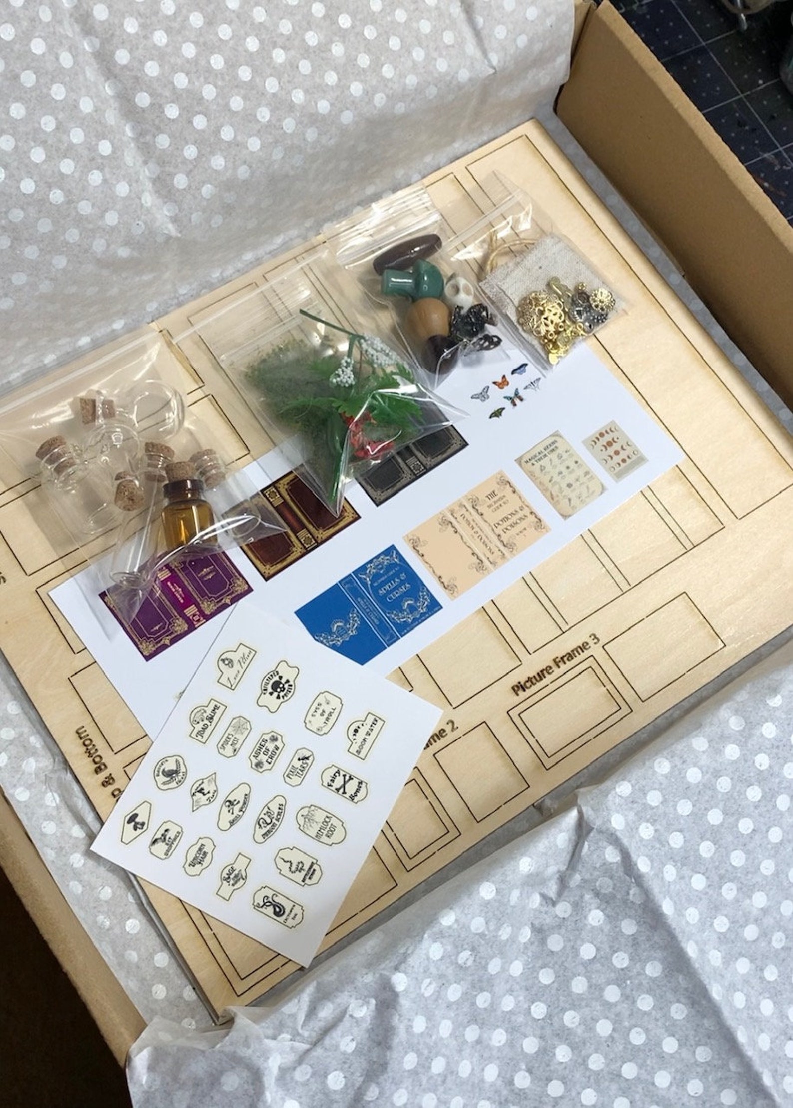 DIY KIT Miniature Fairy Witch Bookshelf Kit DIY Miniature Bookshelf ...