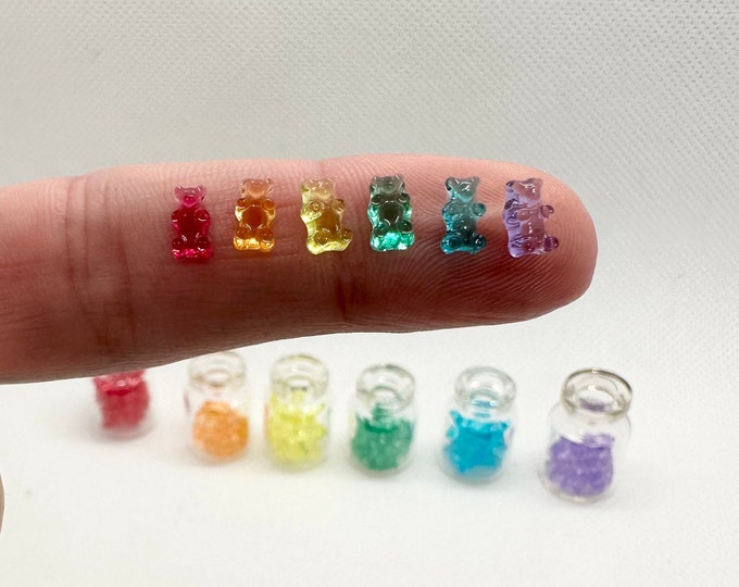 Miniature Gummy Bears Dollhouse Candy Miniature Candy Jar - Etsy Miniature Gummy Bears Dollhouse Candy Miniature Candy Jar - Etsy