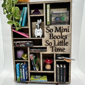 Miniature Bookshelf Mini Books Bookshelf Trinket Shelf Bookshelf - Etsy