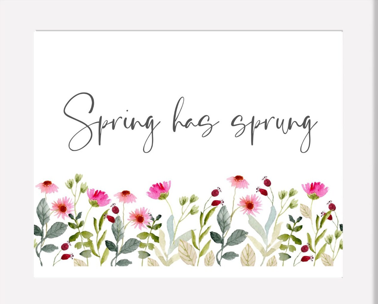 SPRING HAS SPRUNG Print Spring Print Seasons Art Print - Etsy UK