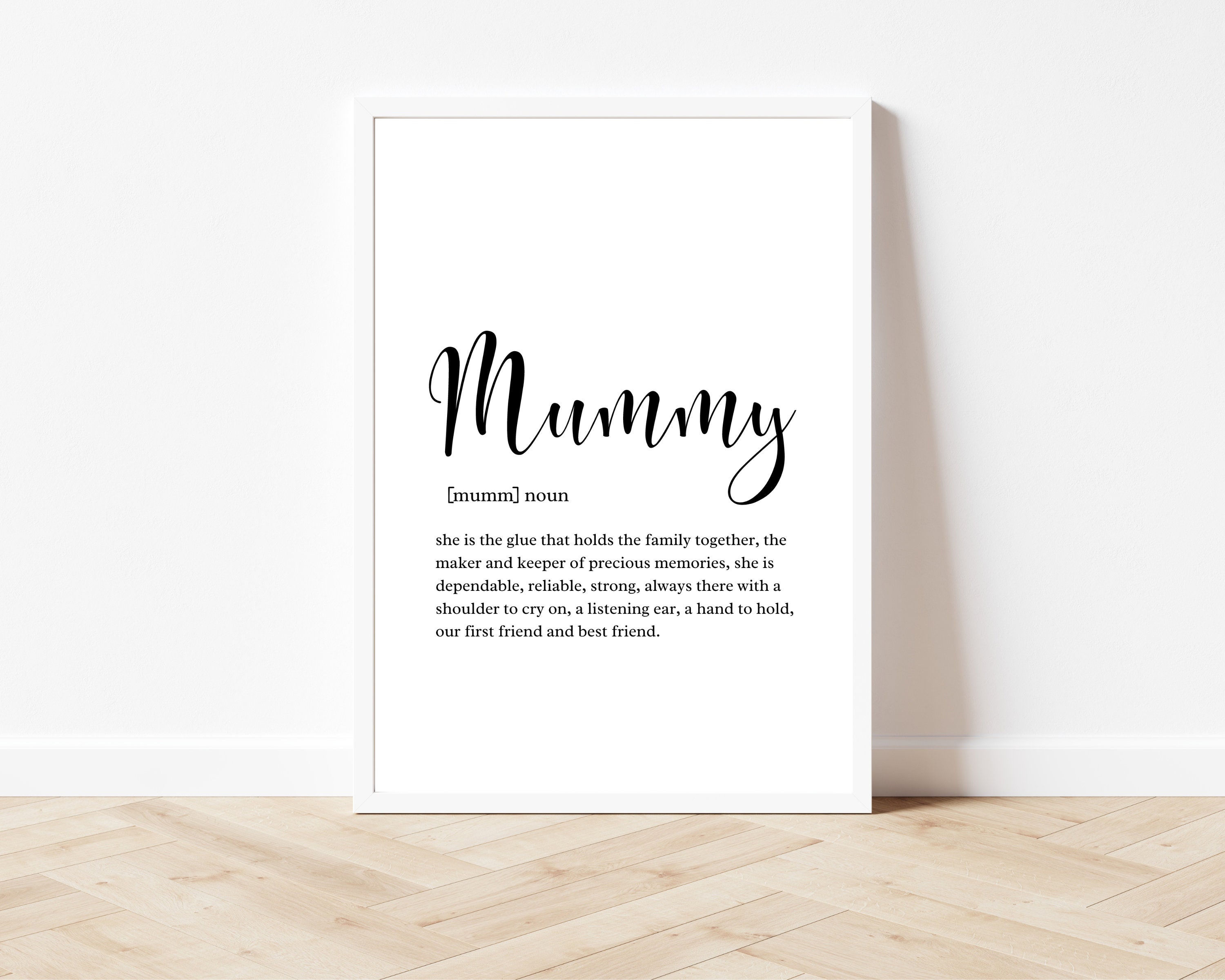 MUMMY DEFINITION PRINT, Mummy, Mother Gift, Mothers Day Gift, Mummy ...