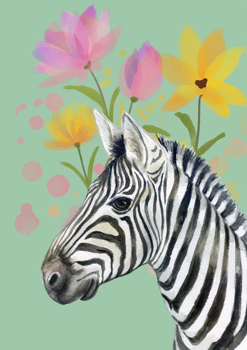 ZEBRA Print, ANIMAL Print, Wall Art Print, Safari Print, Home Art Decor ...