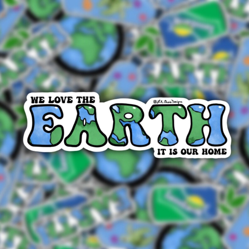 Earth Stickers - Etsy