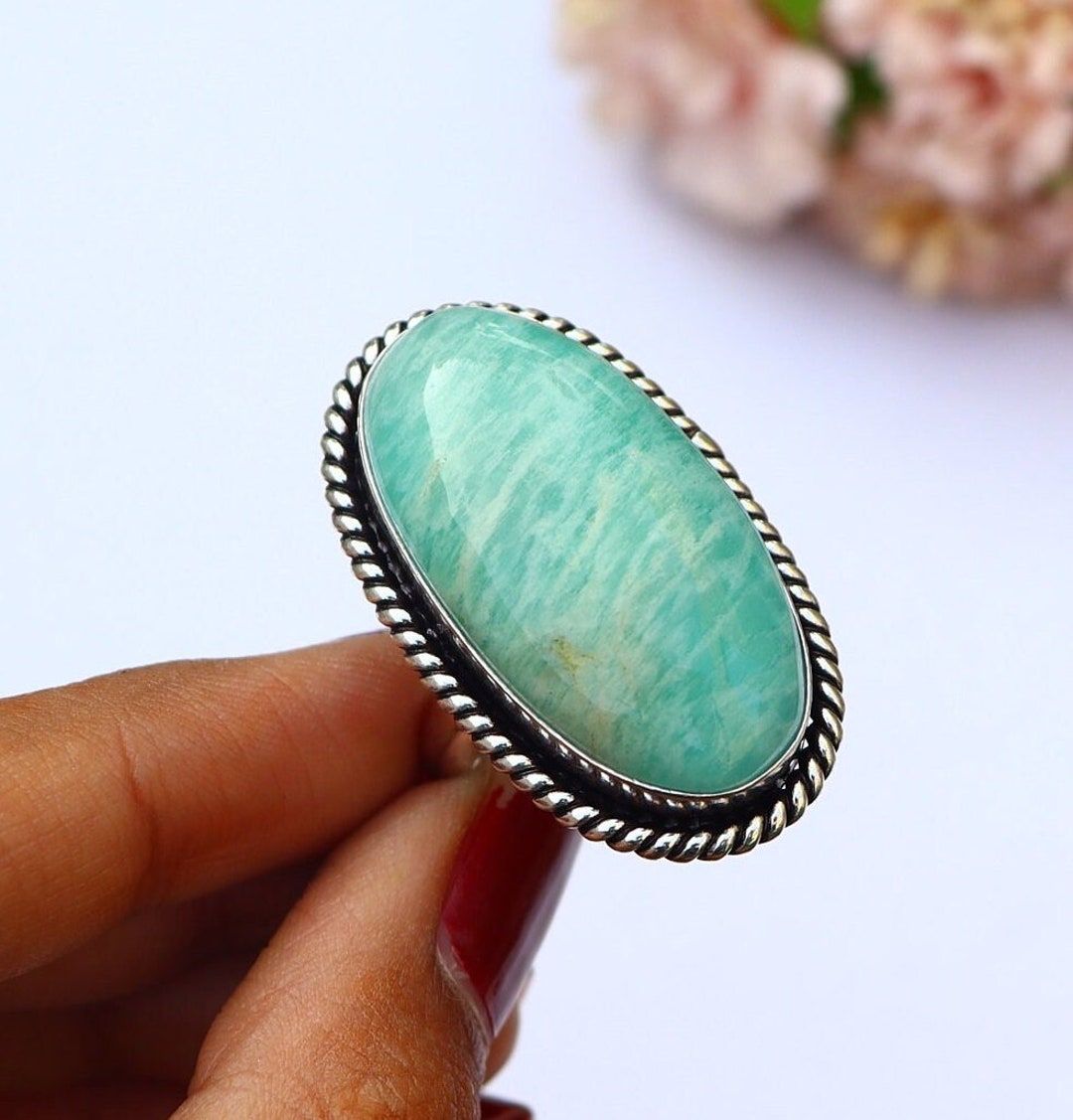 Beautiful Amazonite Ring / Adjustable Ring/ Amazonite Ring/ - Etsy