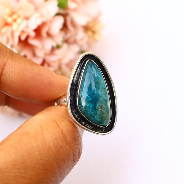 Blue Apatite Ring - Etsy