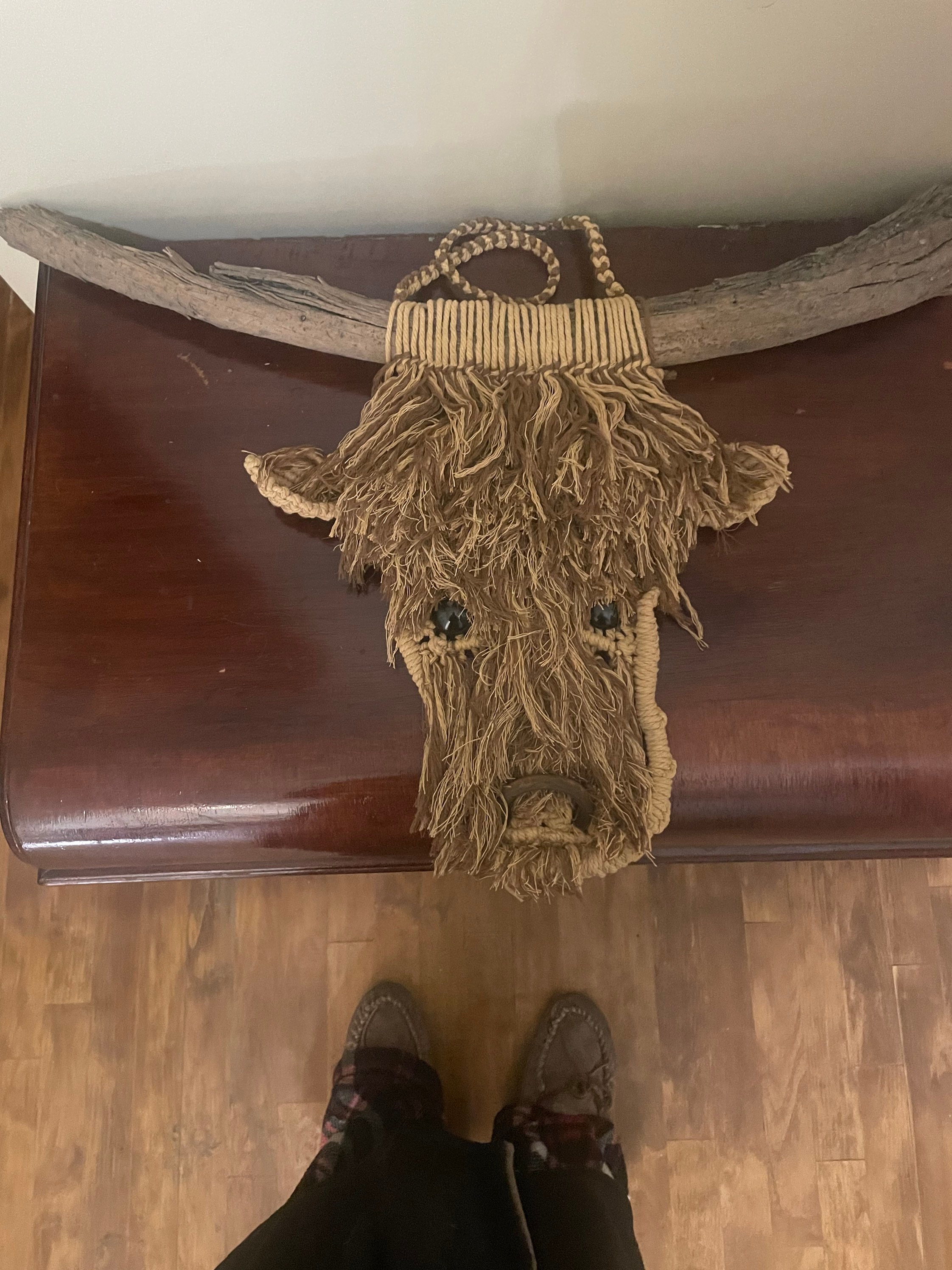 Macrame Highland Cow - Etsy