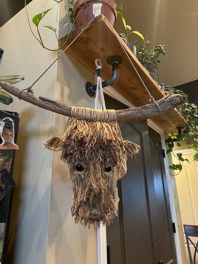 Macrame Highland Cow - Etsy