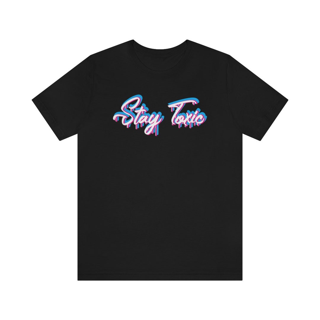 STAY TOXIC Camiseta de goteo multicolor - Etsy España