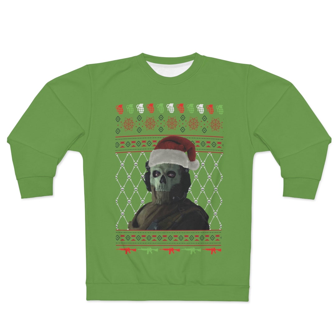 Ghost Task Force 141 Ugly Holiday Christmas Sweater, Funny Sweatshirt ...