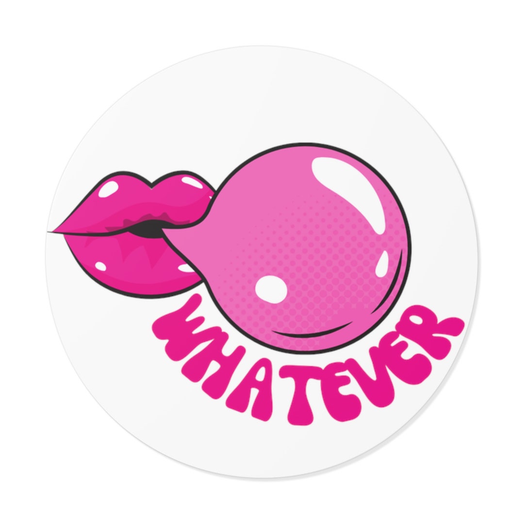 Pink Bubblegum Kiss Sticker - Etsy