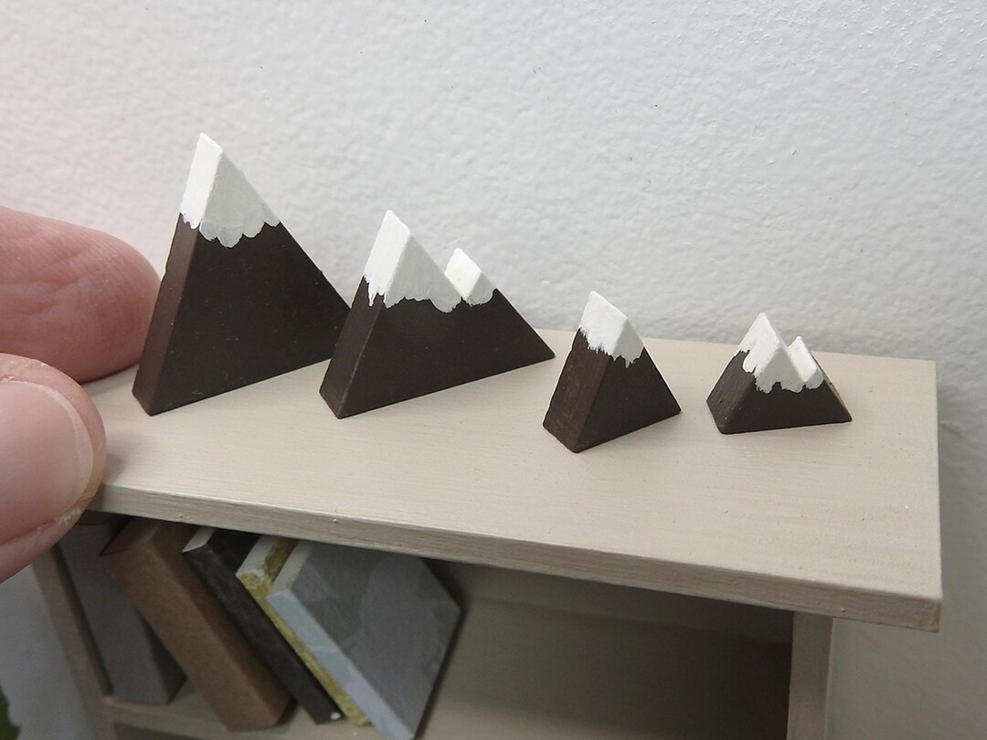 Micro Miniature Tiny Wood Mountains for Dollhouses and Curio Collecting ...