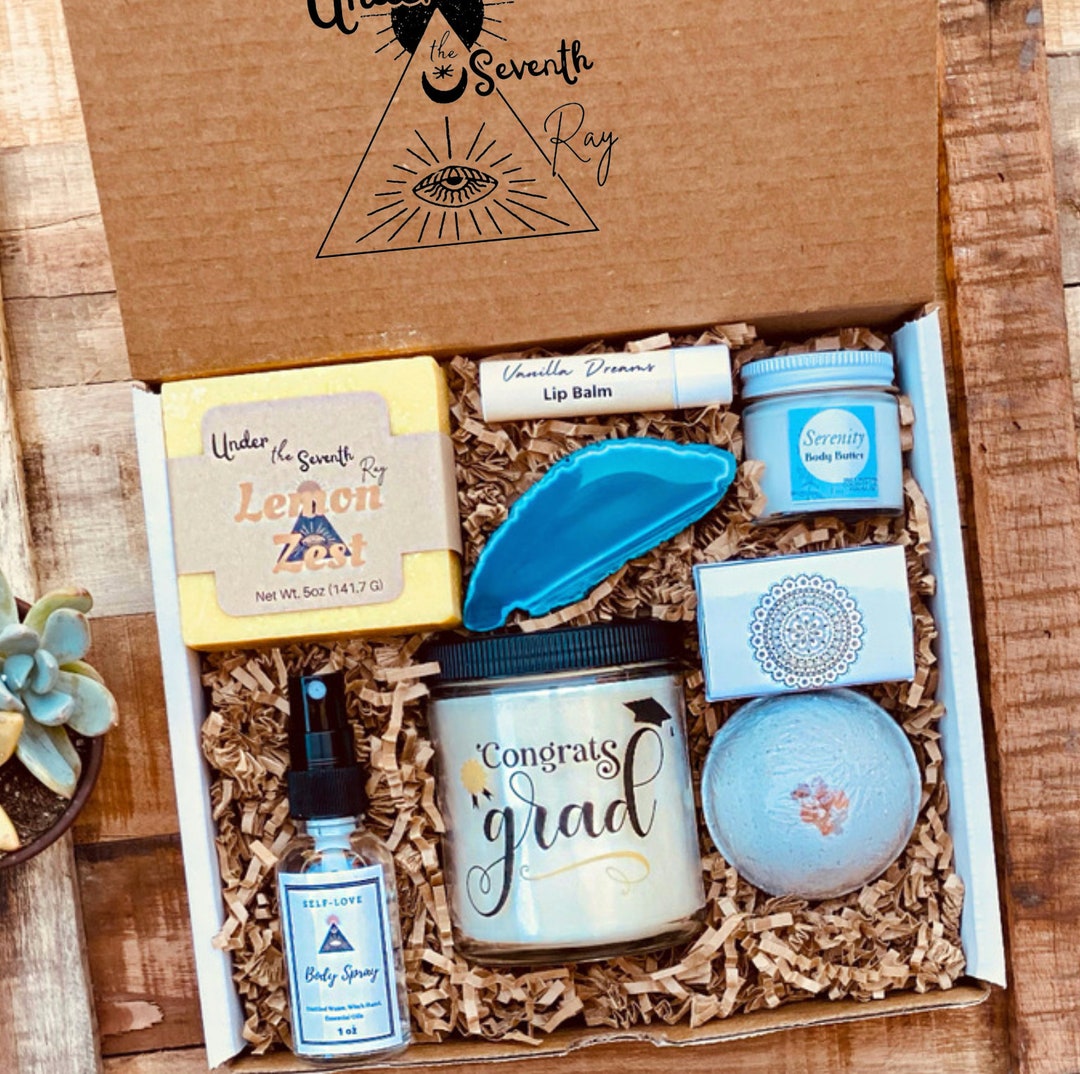 Graduation Gift Box Congratulations Grad Spa Gift Set Congrats Gift Box ...