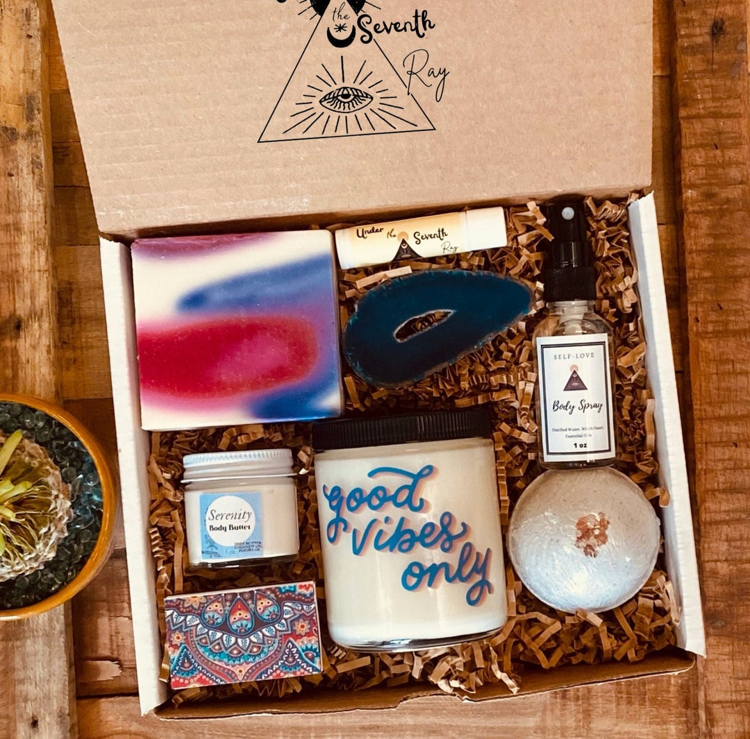 Good Vibes Only Spa Gift Box Meditation Gift Thinking of You Gift Box ...