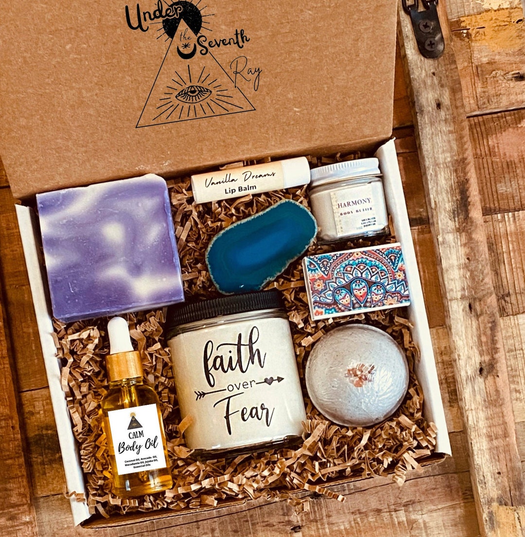 Faith Over Fear Inspirational Spa Gift Box | Religious Gift Set | Agate ...