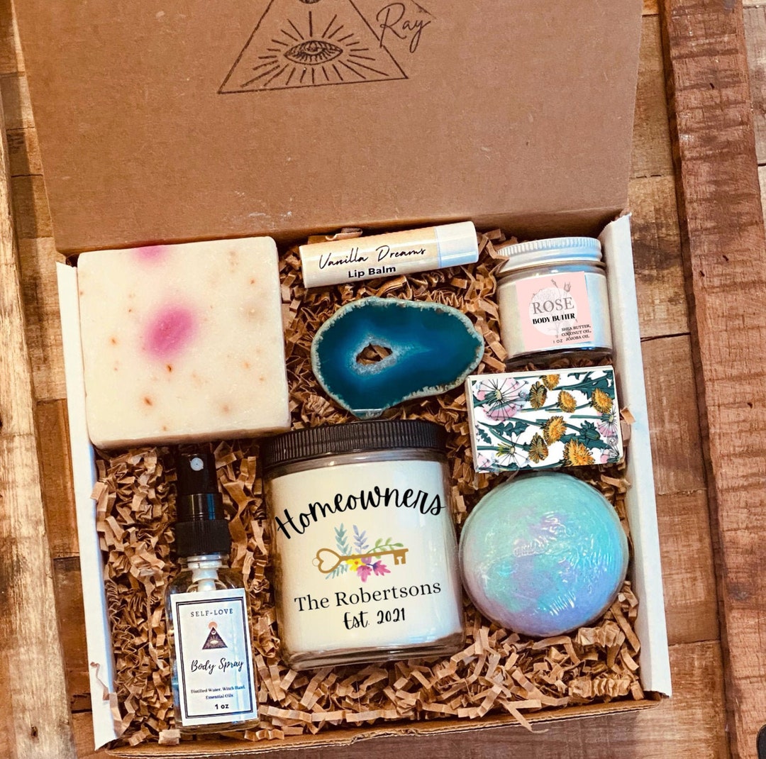 Personalized Name New Homeowners Gift Box, Housewarming Gift Basket ...