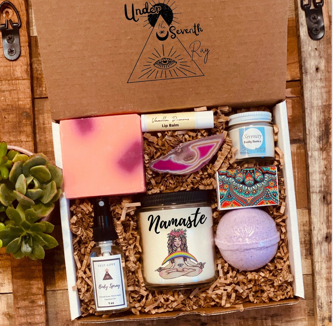 Yoga Inspired Namaste Gift Box- Yoga Friend Gift Namaste Spa Gift Box ...