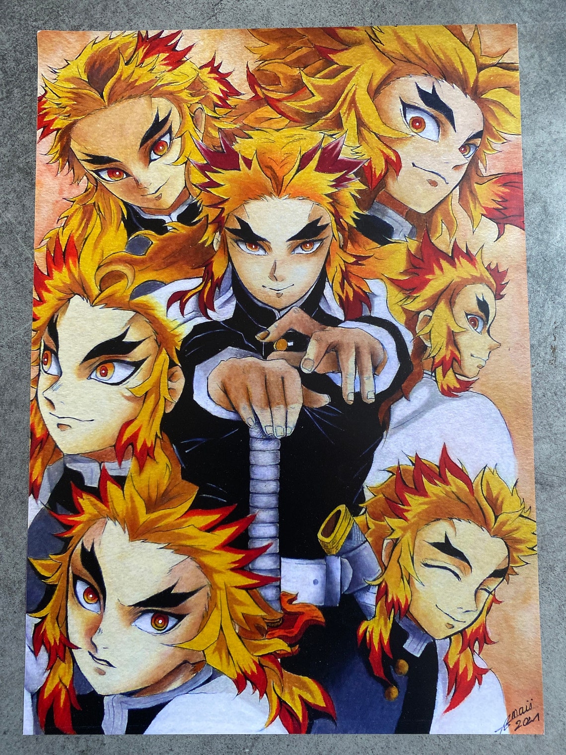 Rengoku Collage Poster By Zigarts19443 Redbubble | Images and Photos finder