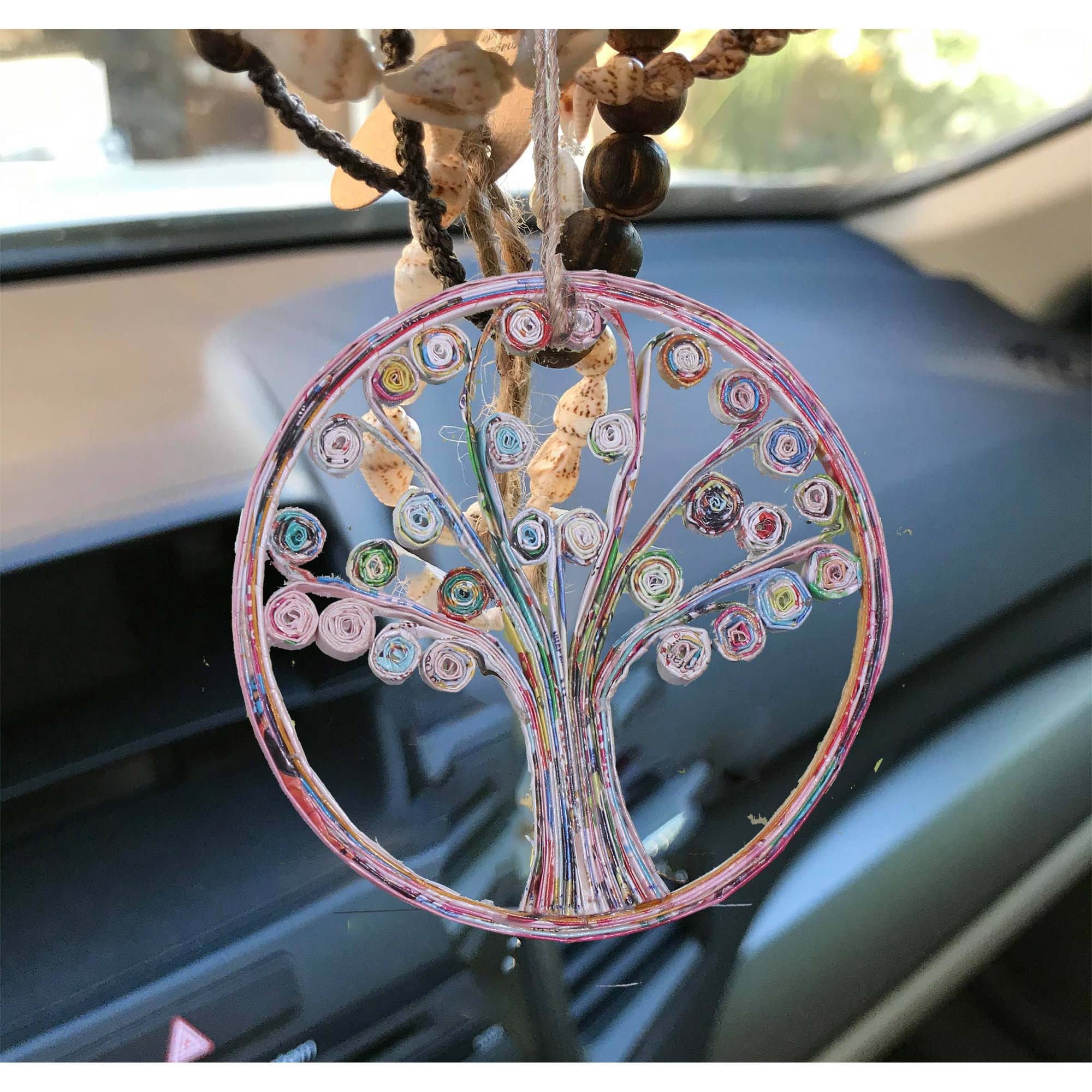 Tree of Life Upcycled Car Decoration Ornament Handcrafted - Etsy