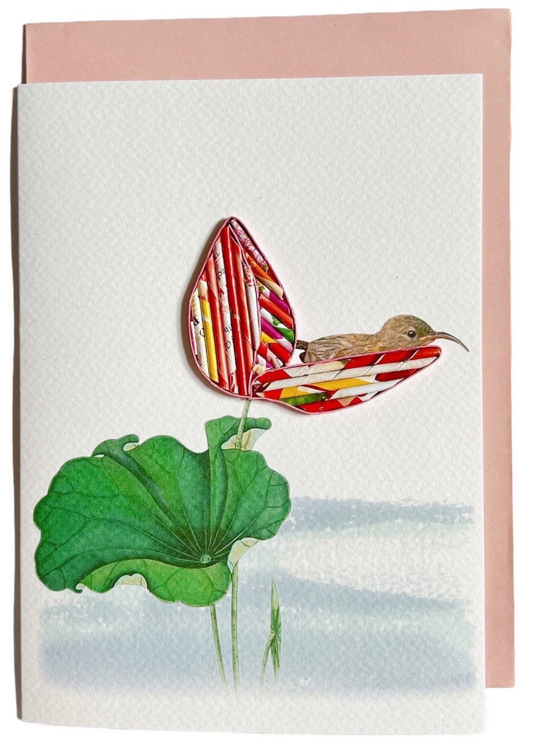 Elegant, Rolled Paper, Handmade Lotus Flower Card - Etsy