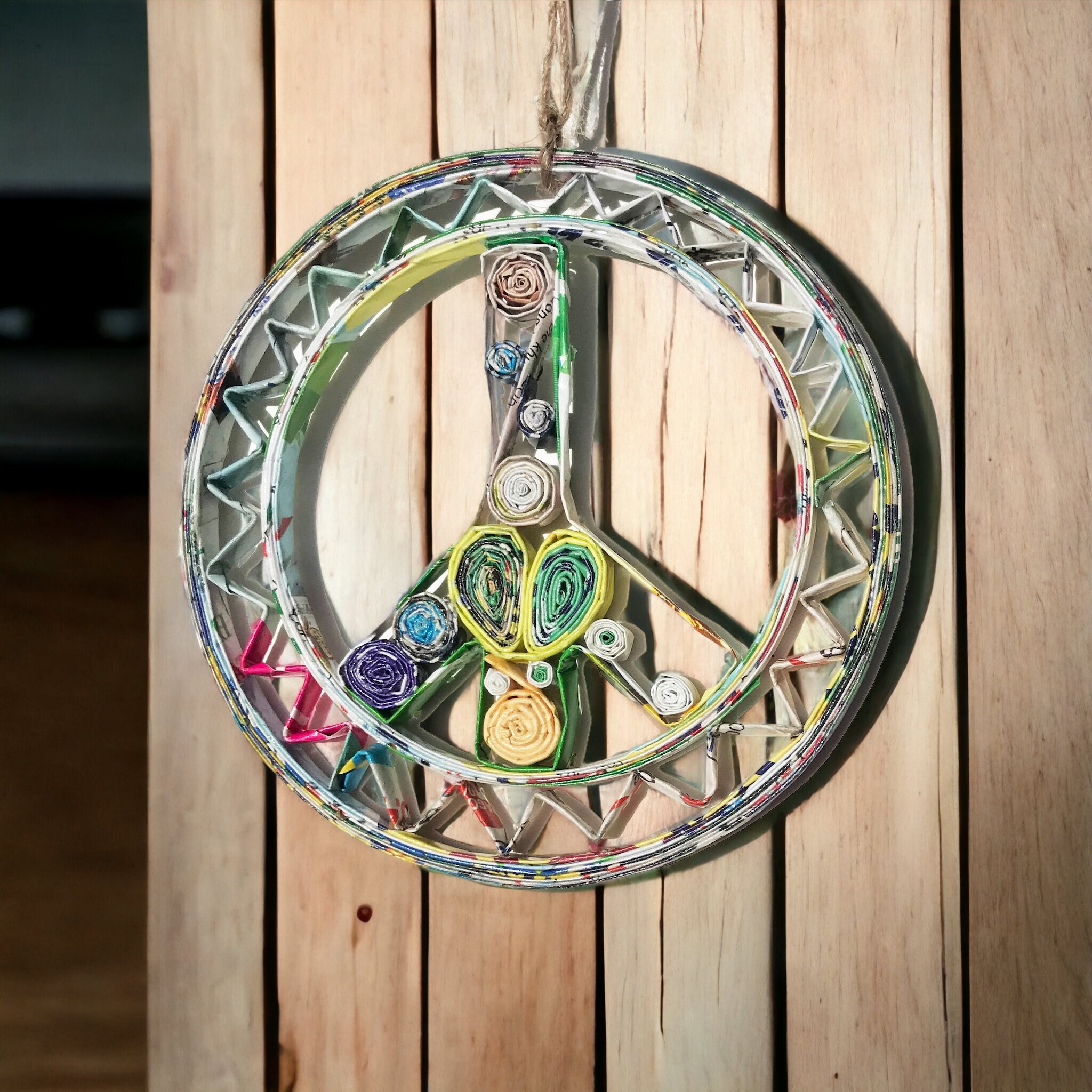 Paper Quilling Peace Sign Handmade Car Charm Ornament From - Etsy