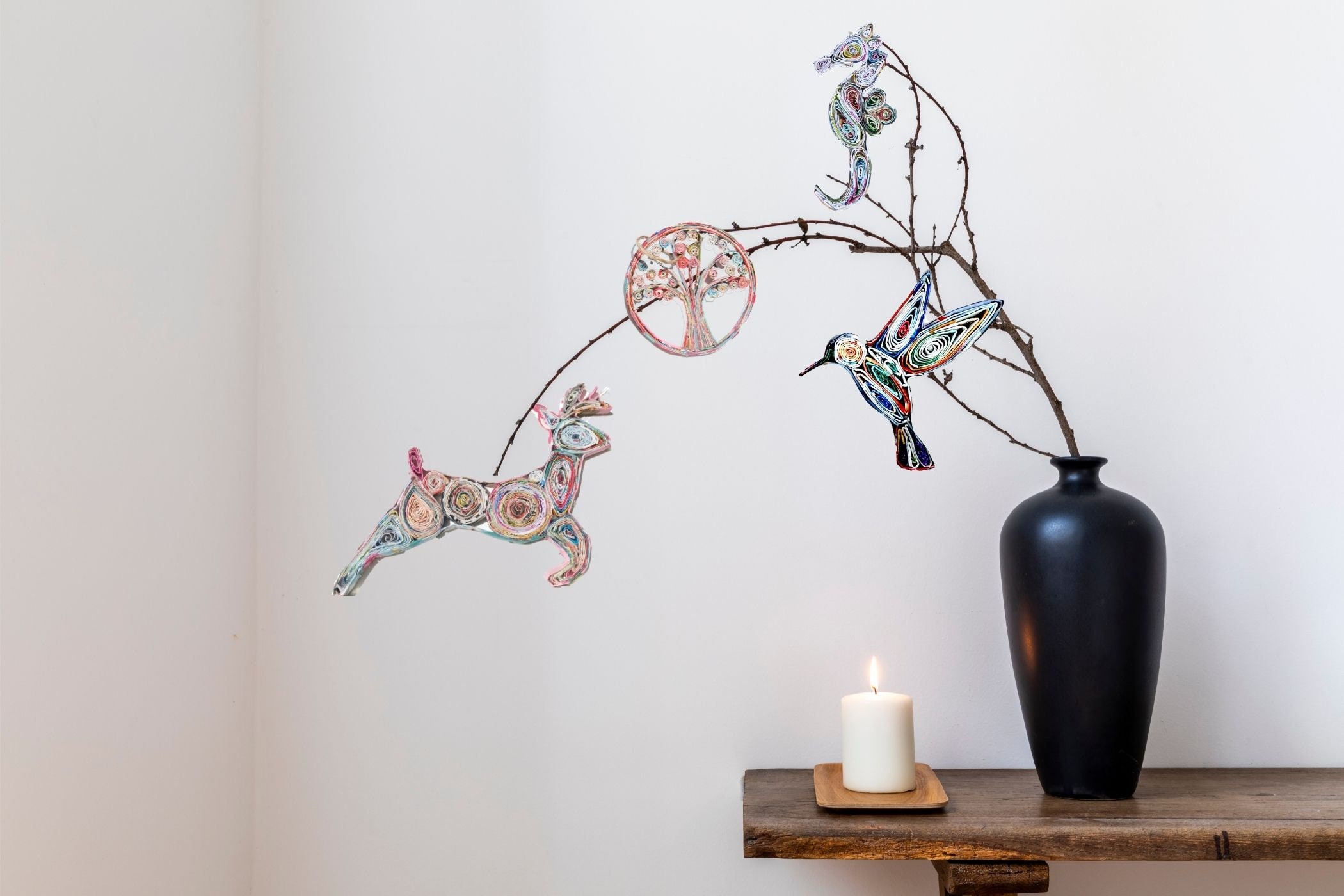 Tree of Life Upcycled Car Decoration Ornament Handcrafted - Etsy