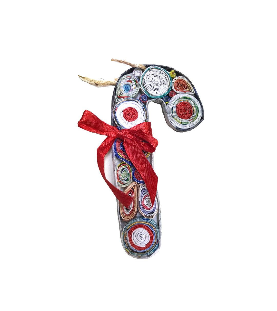 Handmade Christmas Quilled Ornament, Upcycled Paper Tree Decorative ...
