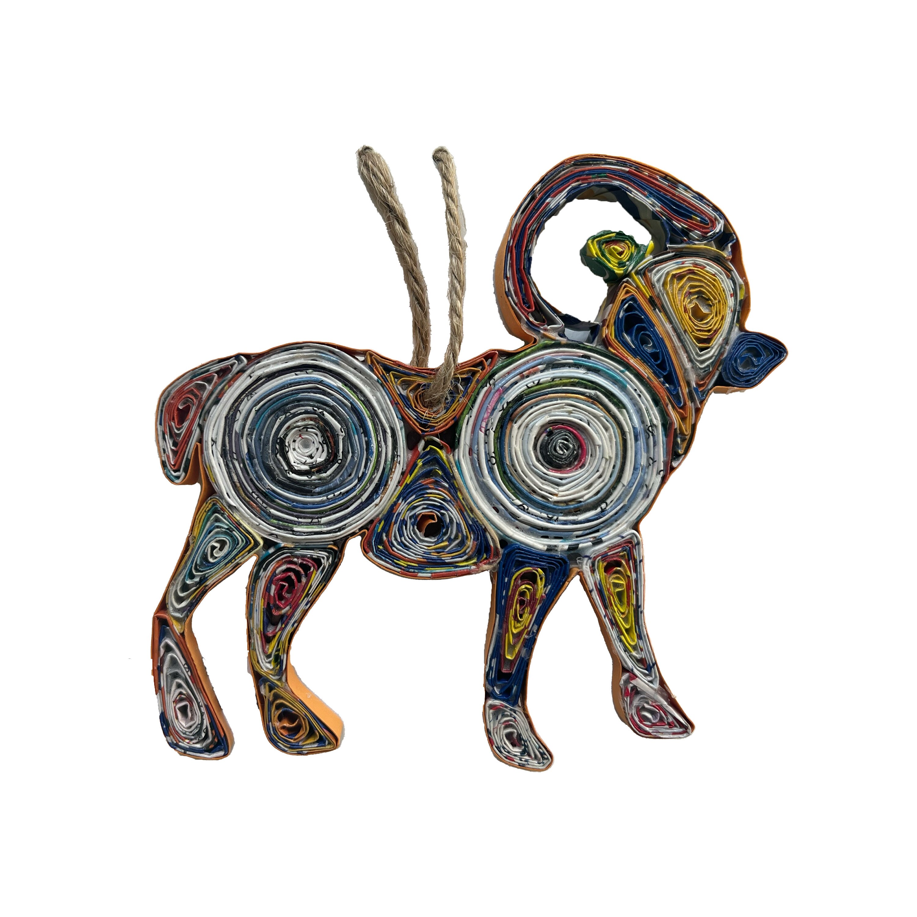 Mountain Goat Quilling Ornament Card, Handmade Aries Zodiac ...