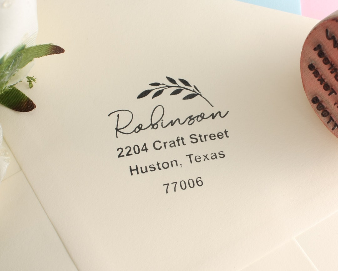 Custom Address Ink Stamp (style 2)/personalised Ink Stamp/return ...