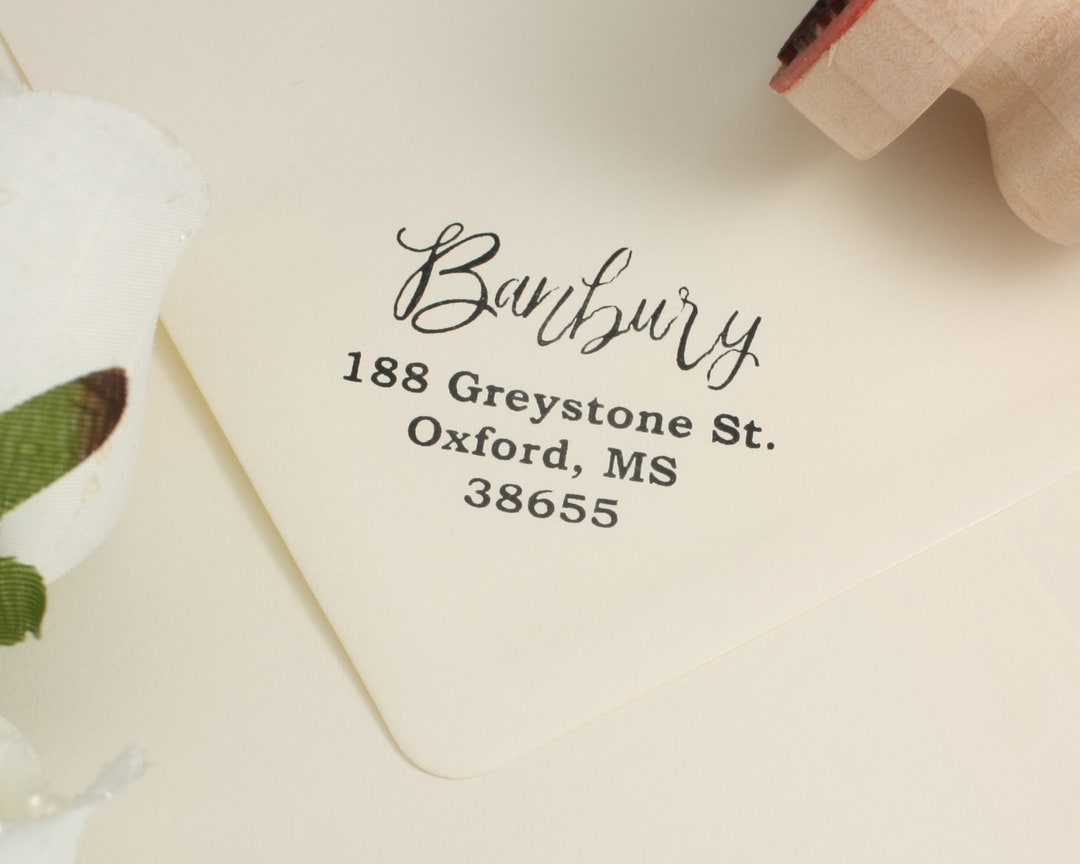 Custom Address Ink Stamp (style 3)/personalised Ink Stamp/return ...