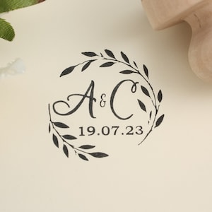 Custom Initials Ink Stamp (style 1) - Etsy