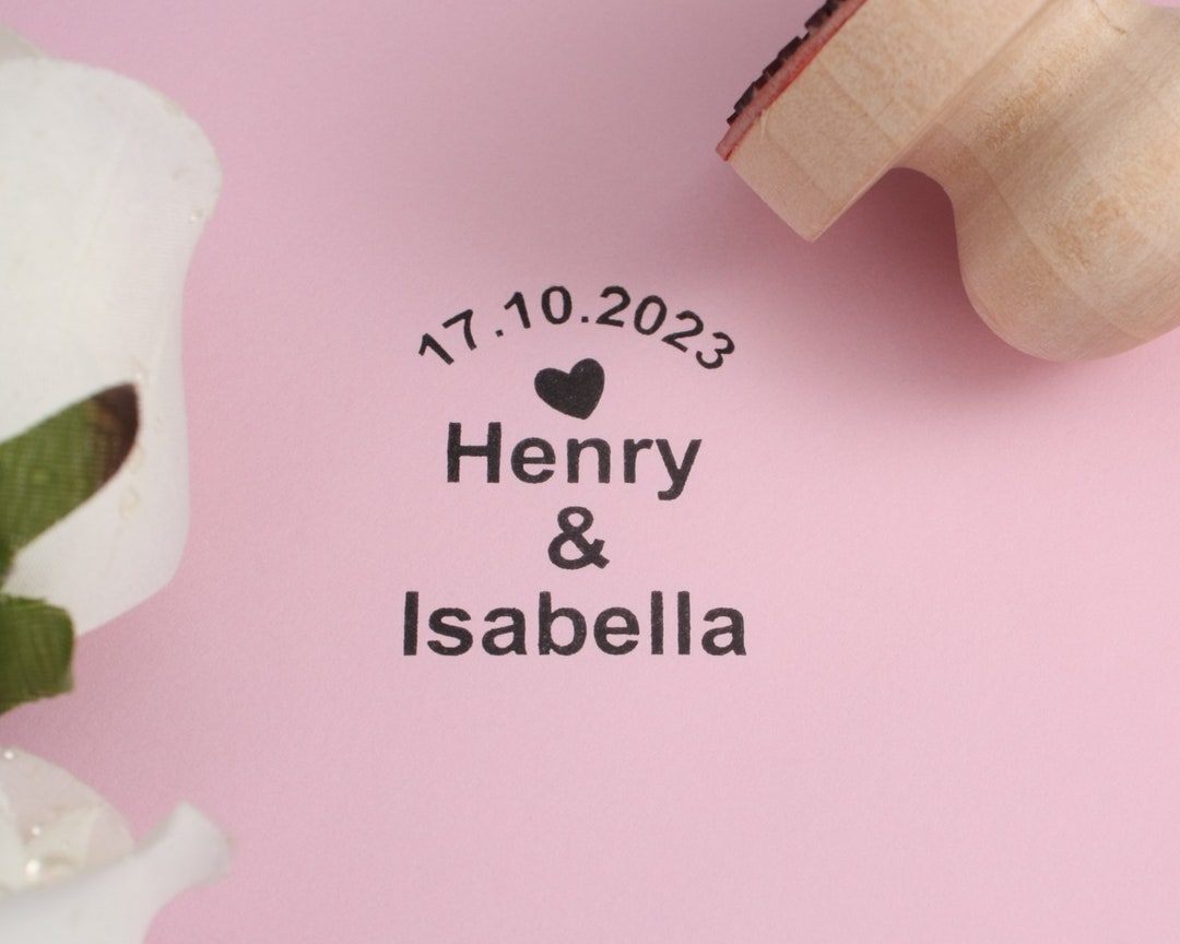 Custom Wedding Ink Stamp (style 6)/personalised Ink Stamp - Etsy