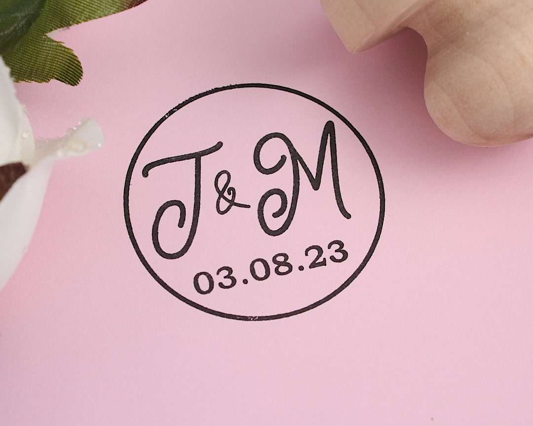 Custom Initials Ink Stamp (style 5) - Etsy