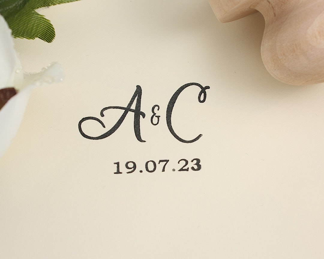 Custom Initials Ink Stamp (style 2) - Etsy