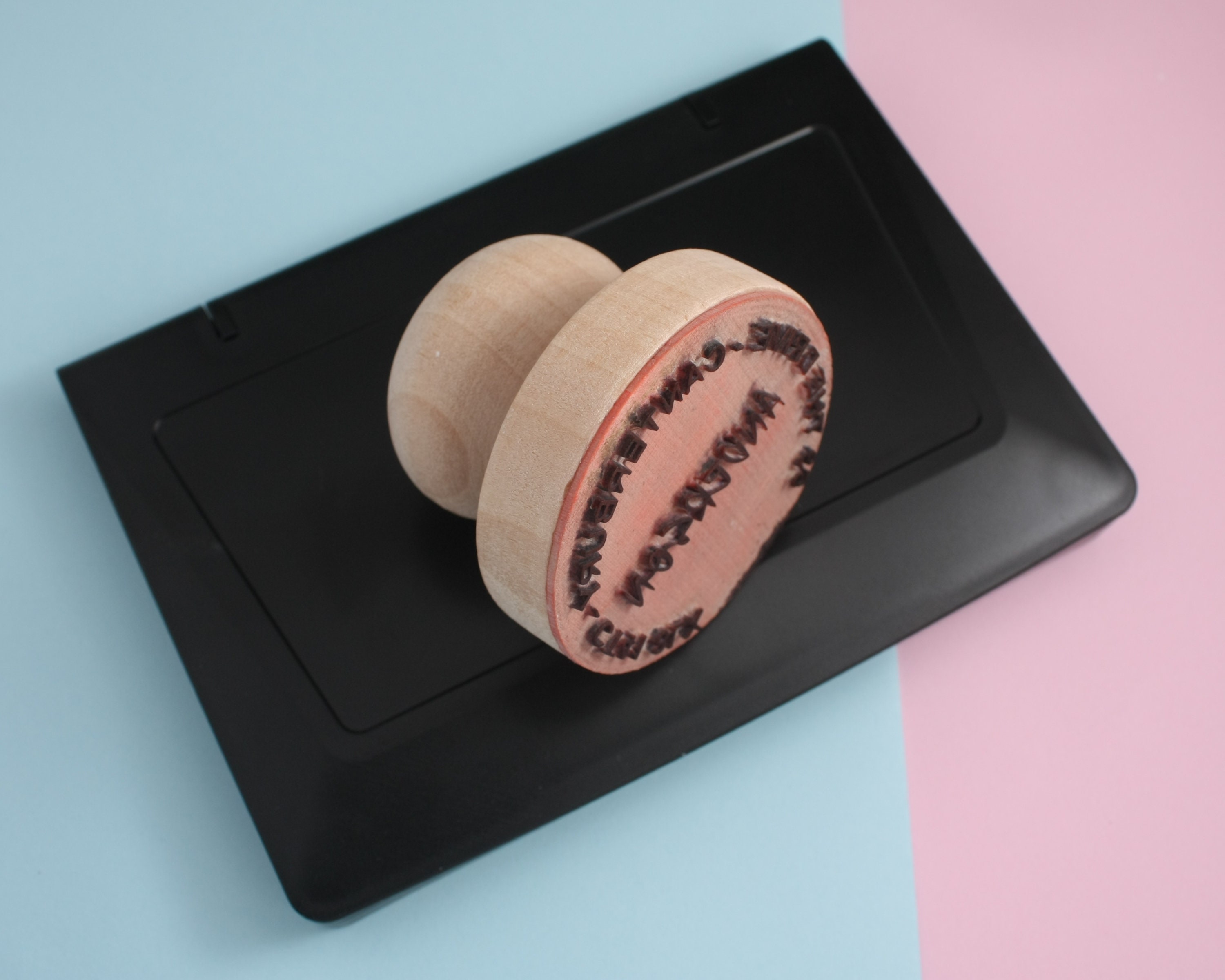 Custom Merry Christmas With Name Ink Stamp/ Personalised Stamp - Etsy