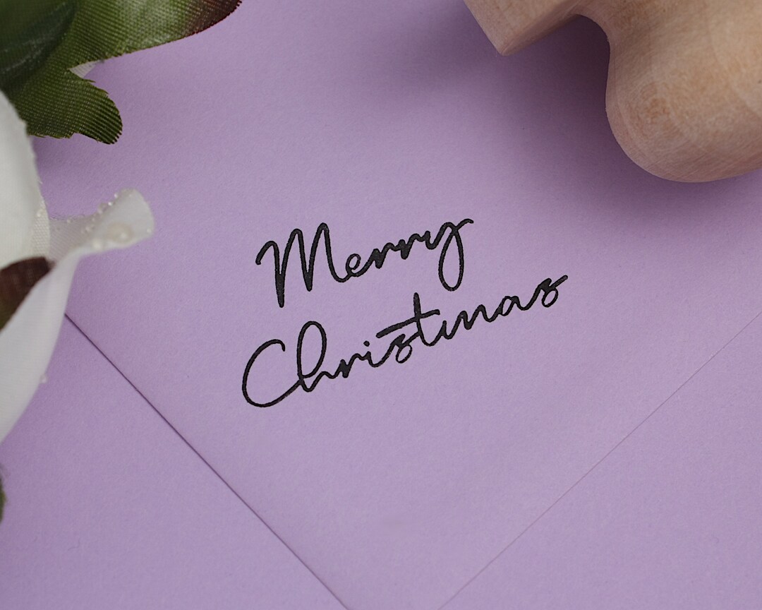 Merry Christmas (style 2) Ink Stamp - Etsy