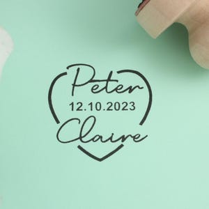 Custom Wedding Ink Stamp (style 3)/personalised Ink Stamp - Etsy