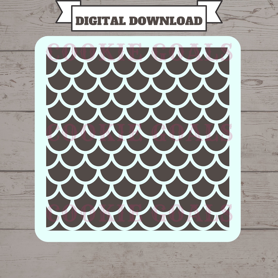 Fish Scale Cookie Stencil Fish Scale Stencil Stencils for Cookies ...