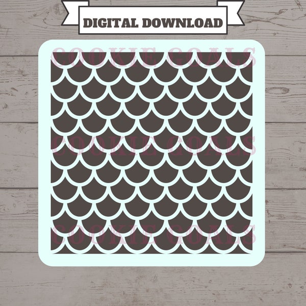 Fish Scale Stencil - Etsy